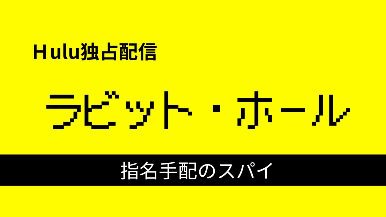 【ネタバレ感想】ドラマ「ラビット・ホール／指名手配のスパイ」【Hulu独占配信】 - 今日もひとりで井戸端会議